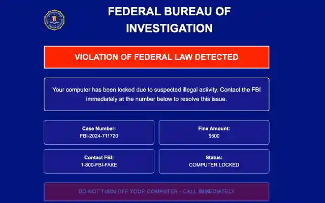 FBI Lock Screen - whitescreen.tv
